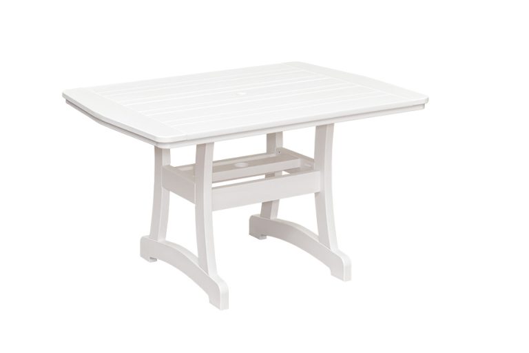 Casual Comfort Poly 40'' X 60'' Bayshore Dining Table with (6) Chairs ...